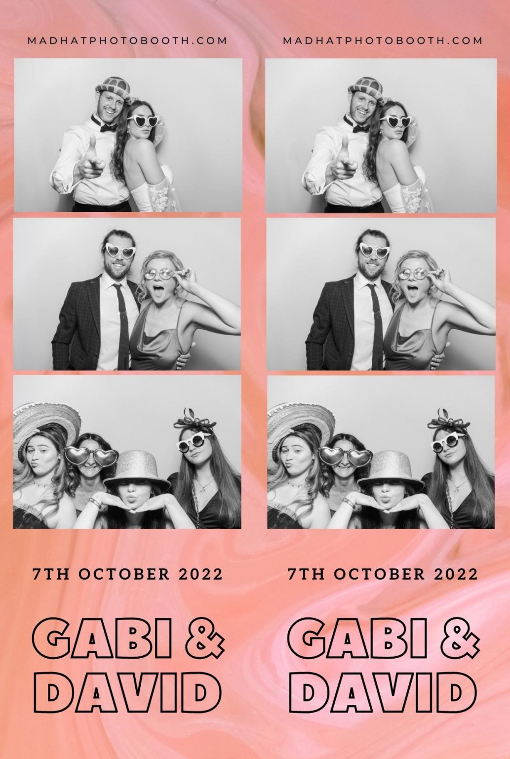 Custom photo booth prints | Cotswolds photo booth hire