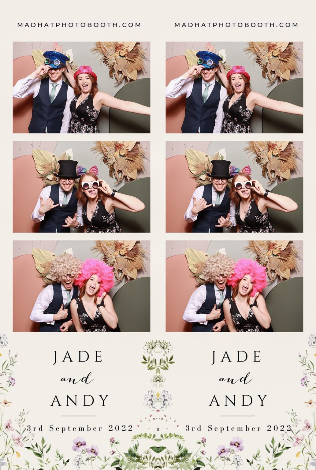 Custom photo booth prints | Cotswolds photo booth hire